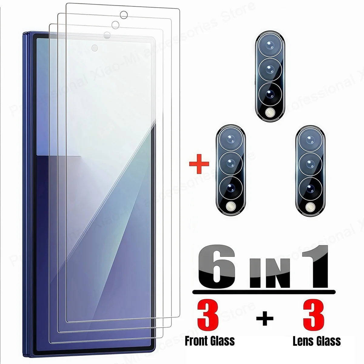 CrystalGuard 6-in-1 Tempered Glass Screen Protector Set for Galaxy Z ...
