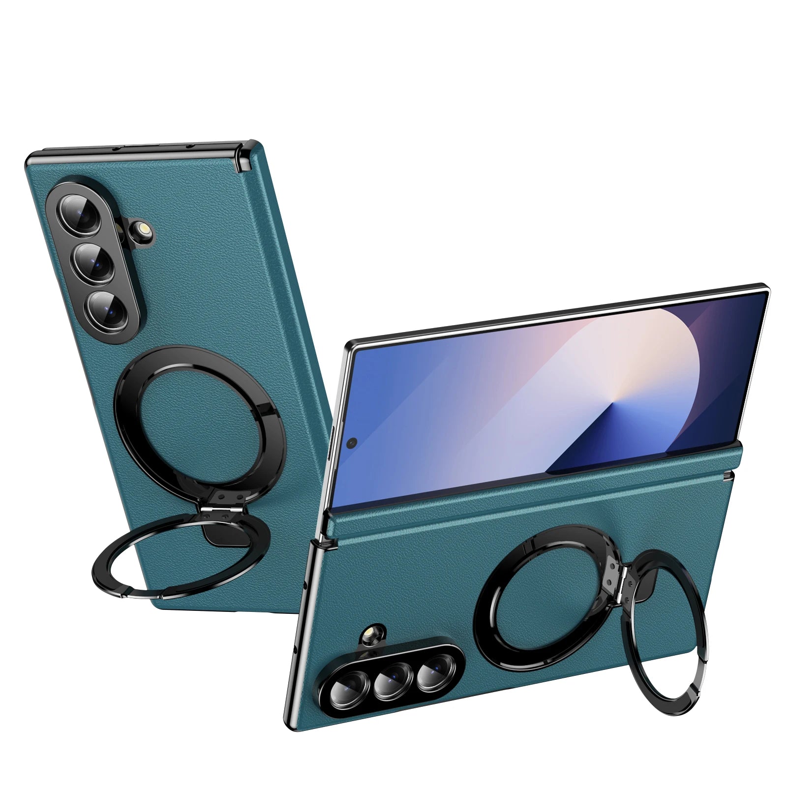 Samsung Galaxy Z Fold 7 Leather Case with Ring Stand – The Z Fold Case